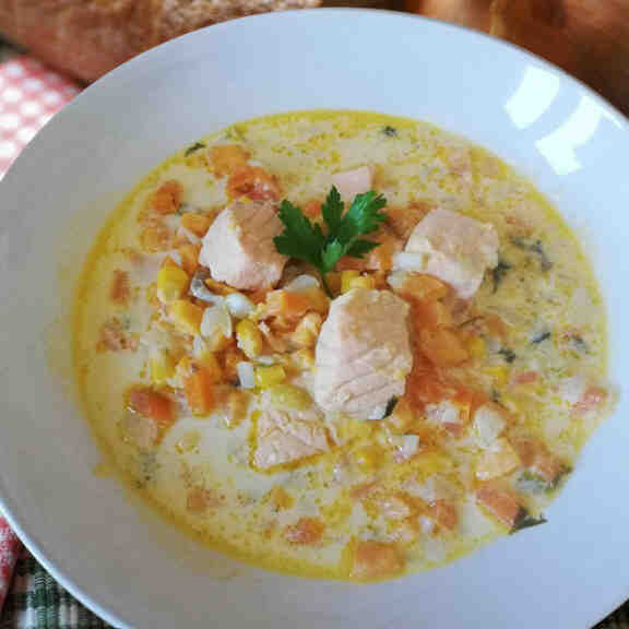 Salmon and White Fish Chowder - The Wellbeing Barista
