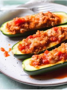 Vegetarian Stuffed Marrows Recipe with Cheese | Mediterranean Style