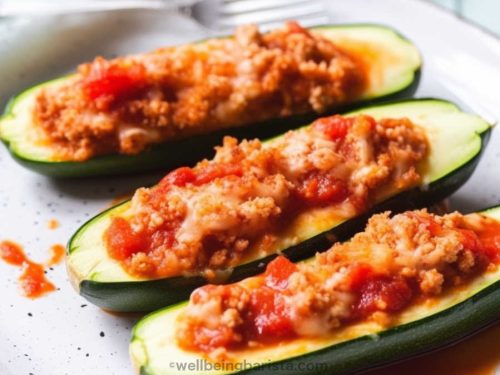 Vegetarian Stuffed Marrows Recipe with Cheese | Mediterranean Style