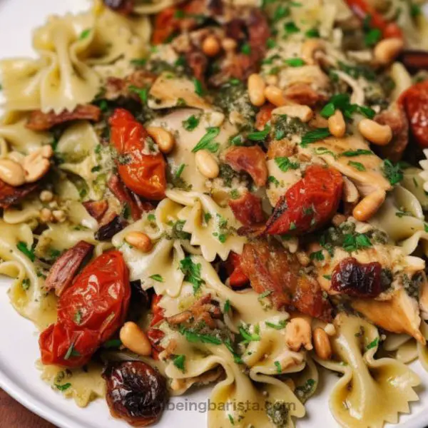 Creamy Chicken Mushroom Pesto Pasta with Sun-Dried tomatoes | Wellbeing ...
